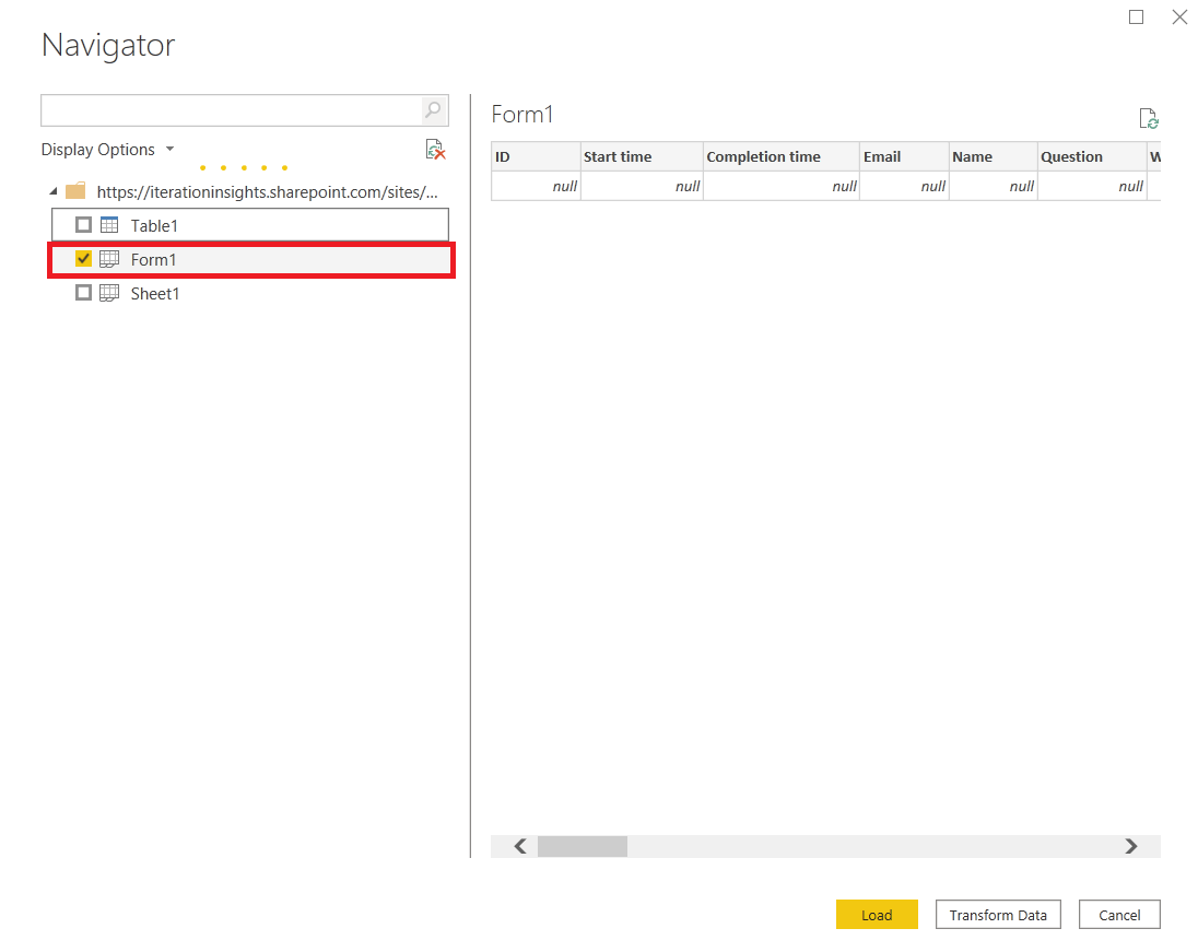 Connect MS Forms to Power BI with Excel | Iteration Insights