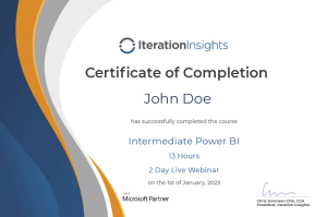 Intermediate Power BI Training | Iteration Insights