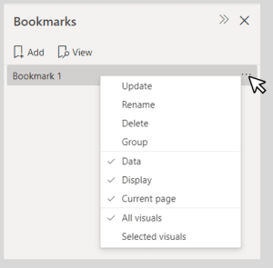 Power BI Bookmarks - Iteration Insights