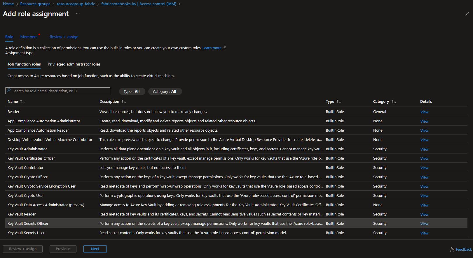 Secrets in Azure Key Vault with Fabric Notebooks