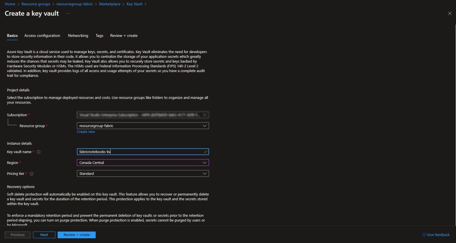 Secrets in Azure Key Vault with Fabric Notebooks